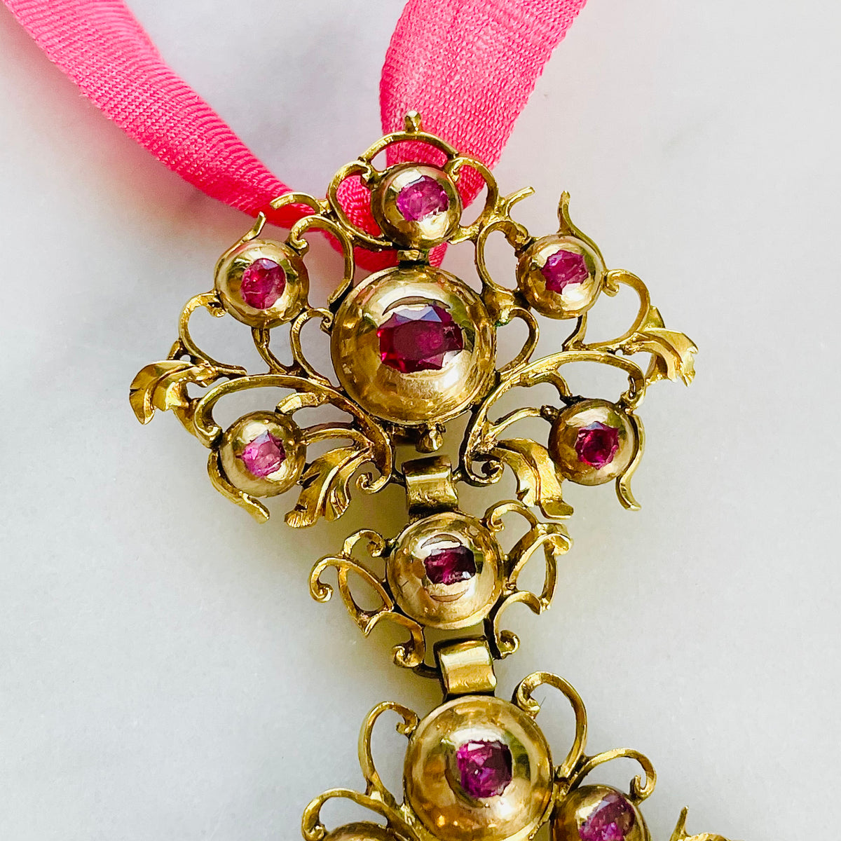 18th Century Iberian Ruby Pendant – A Pocket of Rocks
